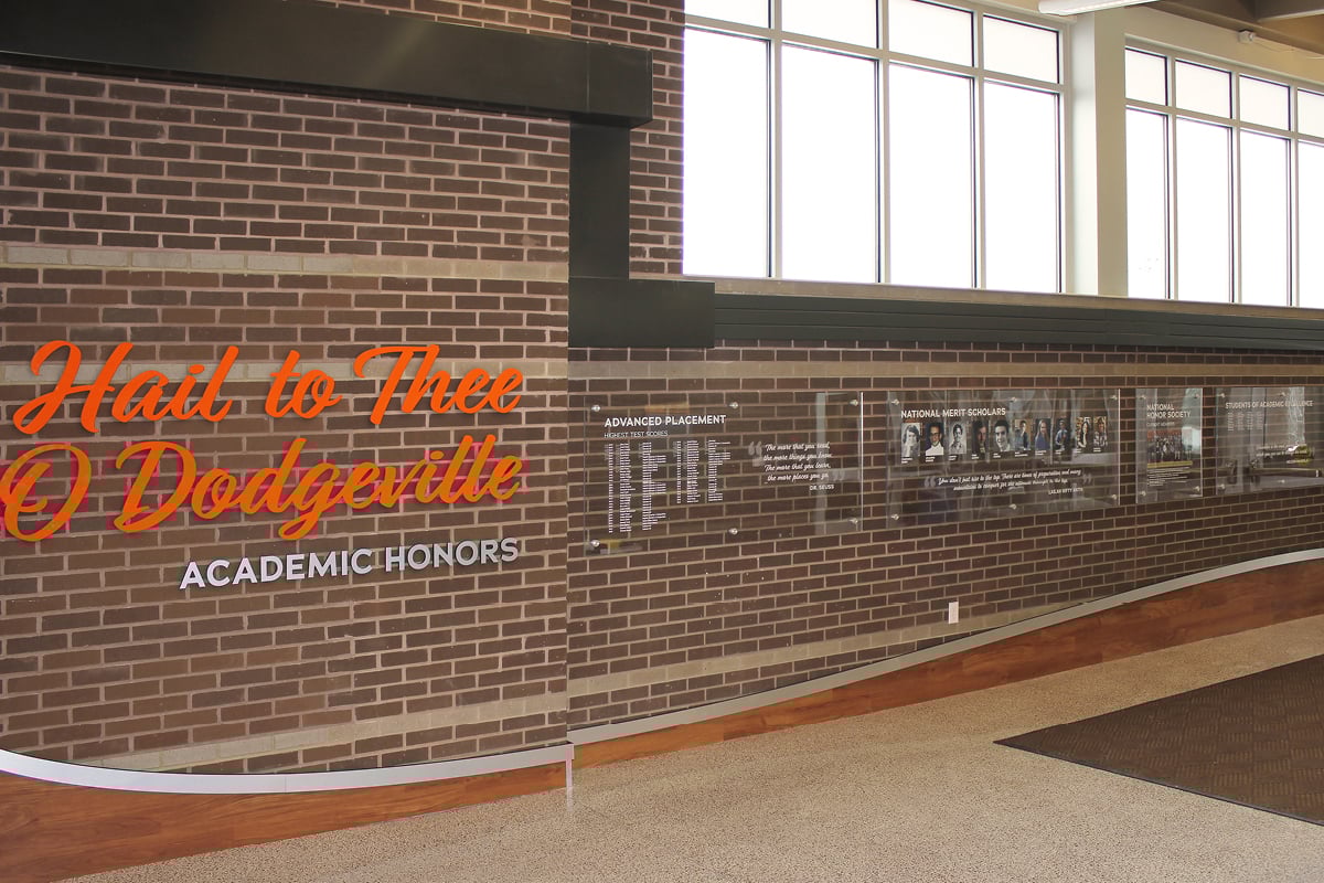 Dodgeville High school Academic Wall